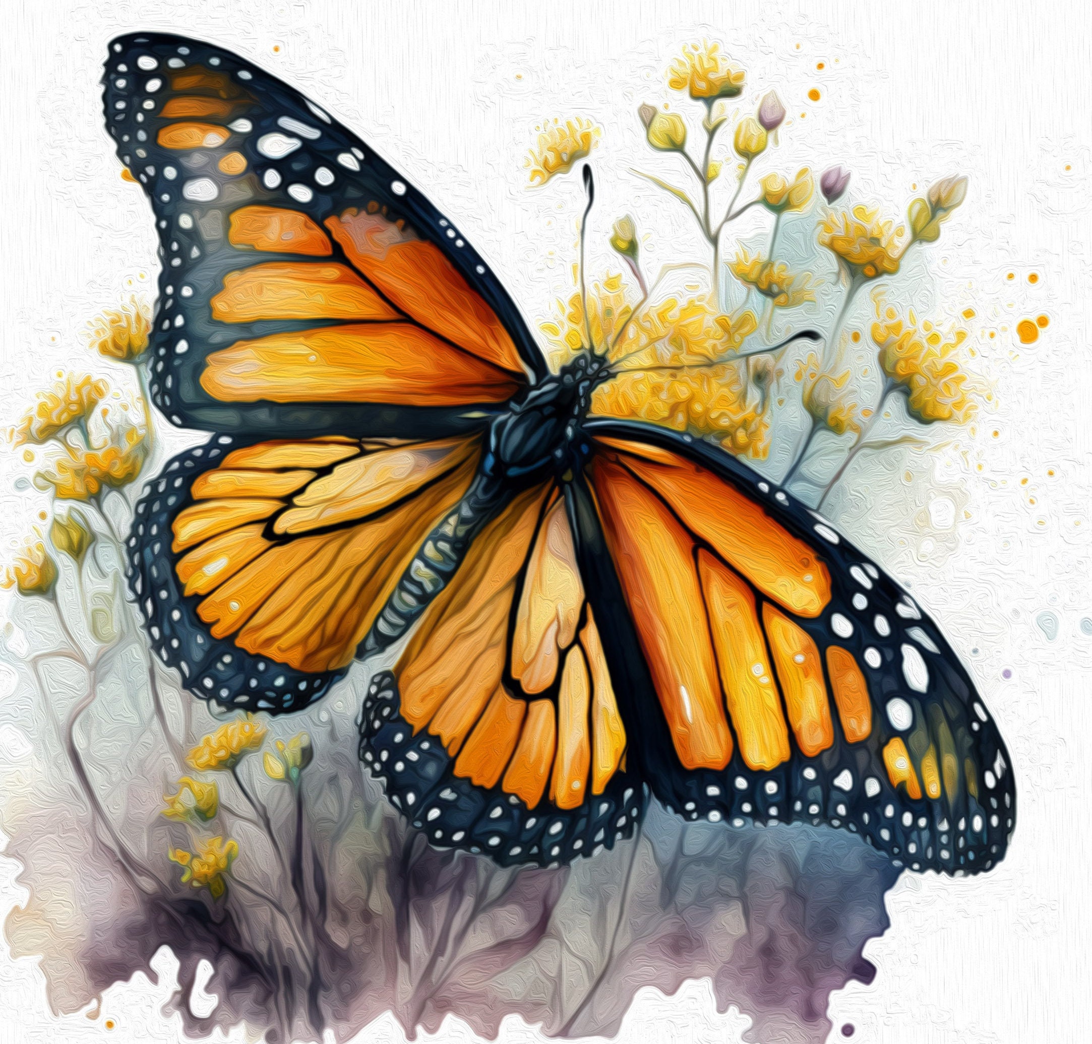 Monarch Butterfly Watercolor