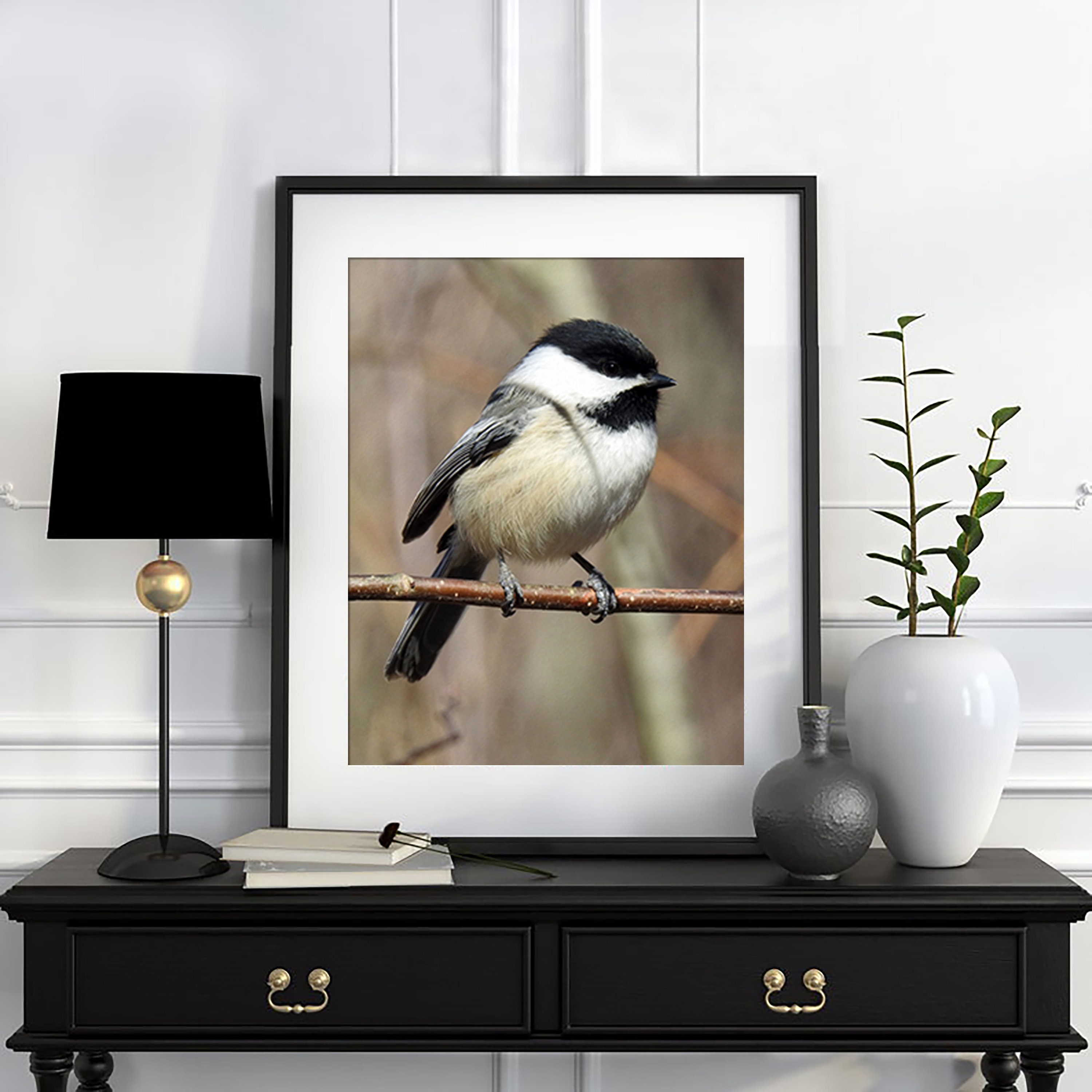 Black-capped Chickadee, Chickadee Print, Bird Painting, Nursery Room ...