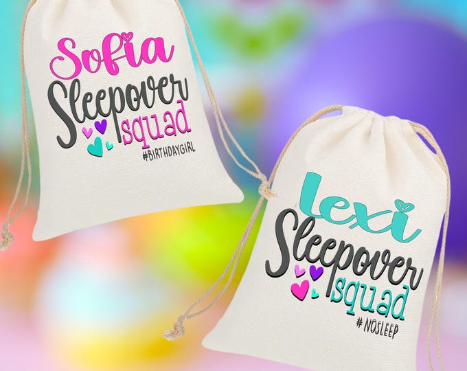 Slumber Party Favor Bag-girls Party Favors-birthday Party-slumber Party ...