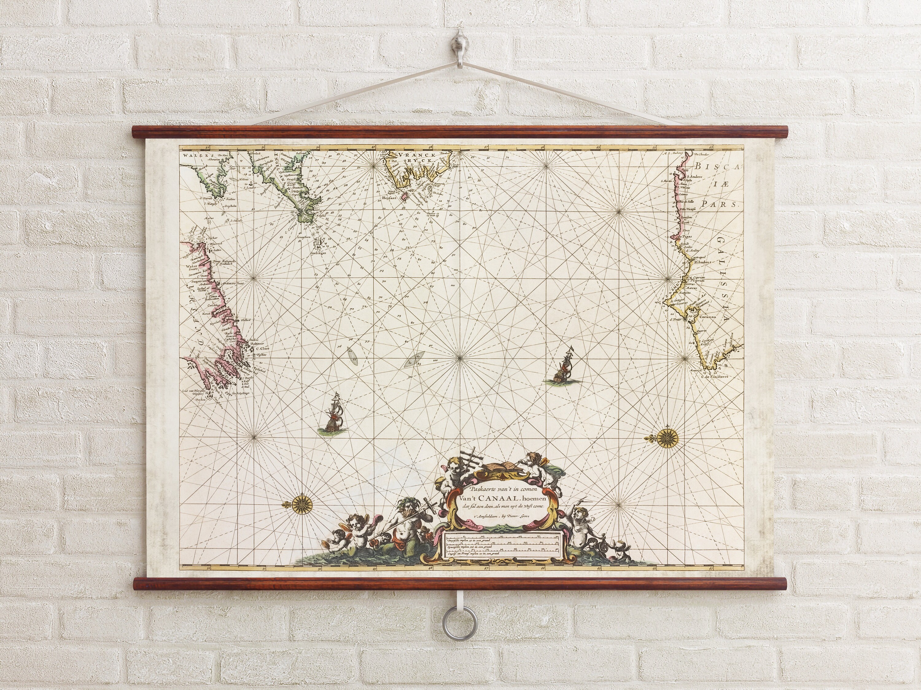 Vintage Sailing Map From 17th Century World Map Giclee | Etsy