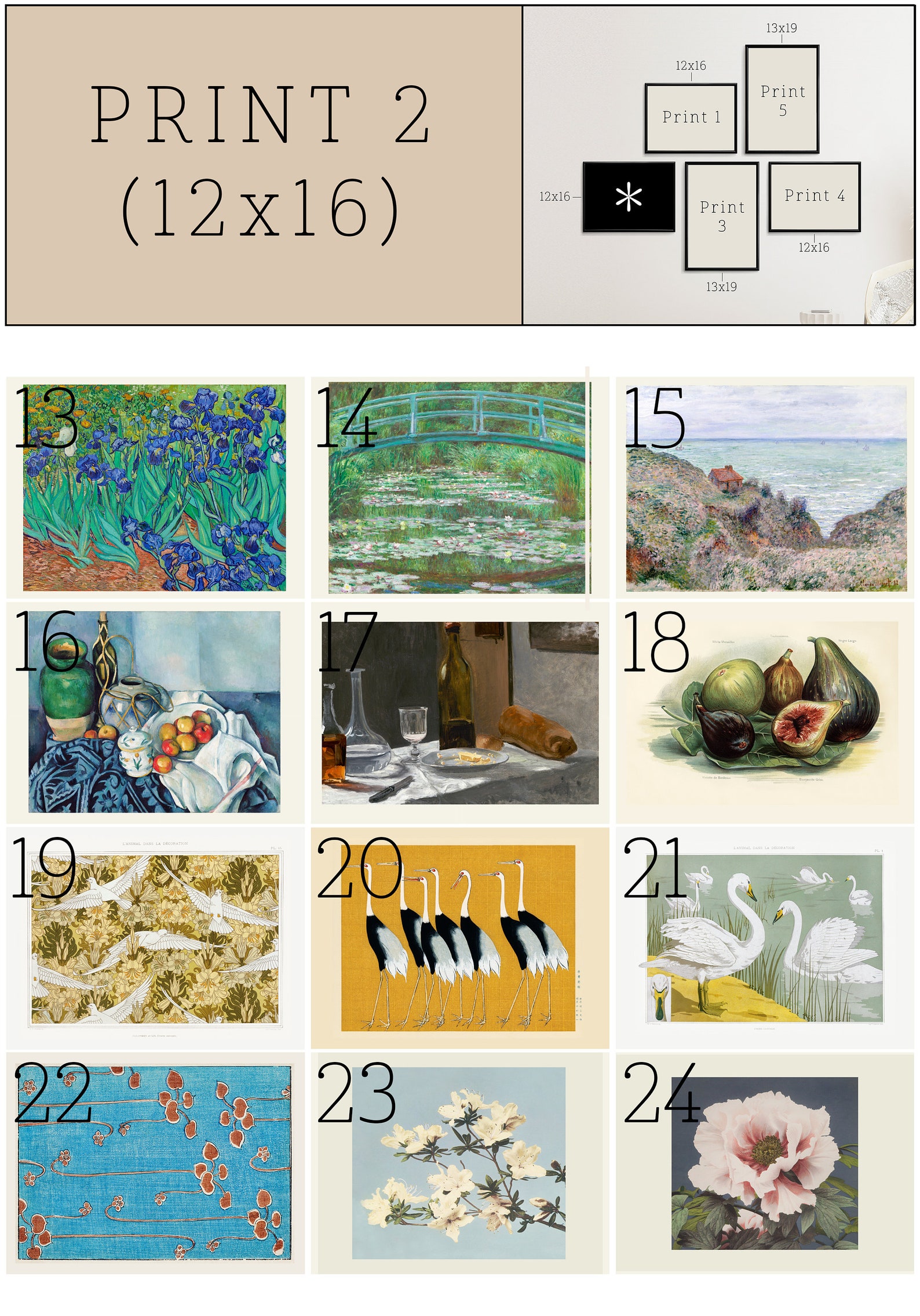 Custom Cottage Core Gallery Wall, Create Your Own Art Wall ...