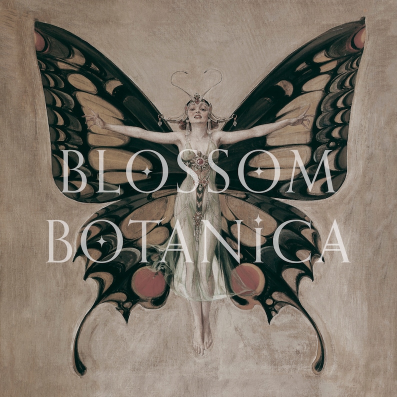 Vintage Fairy Print 1920s Flapper Girl Butterfly Woman - Etsy