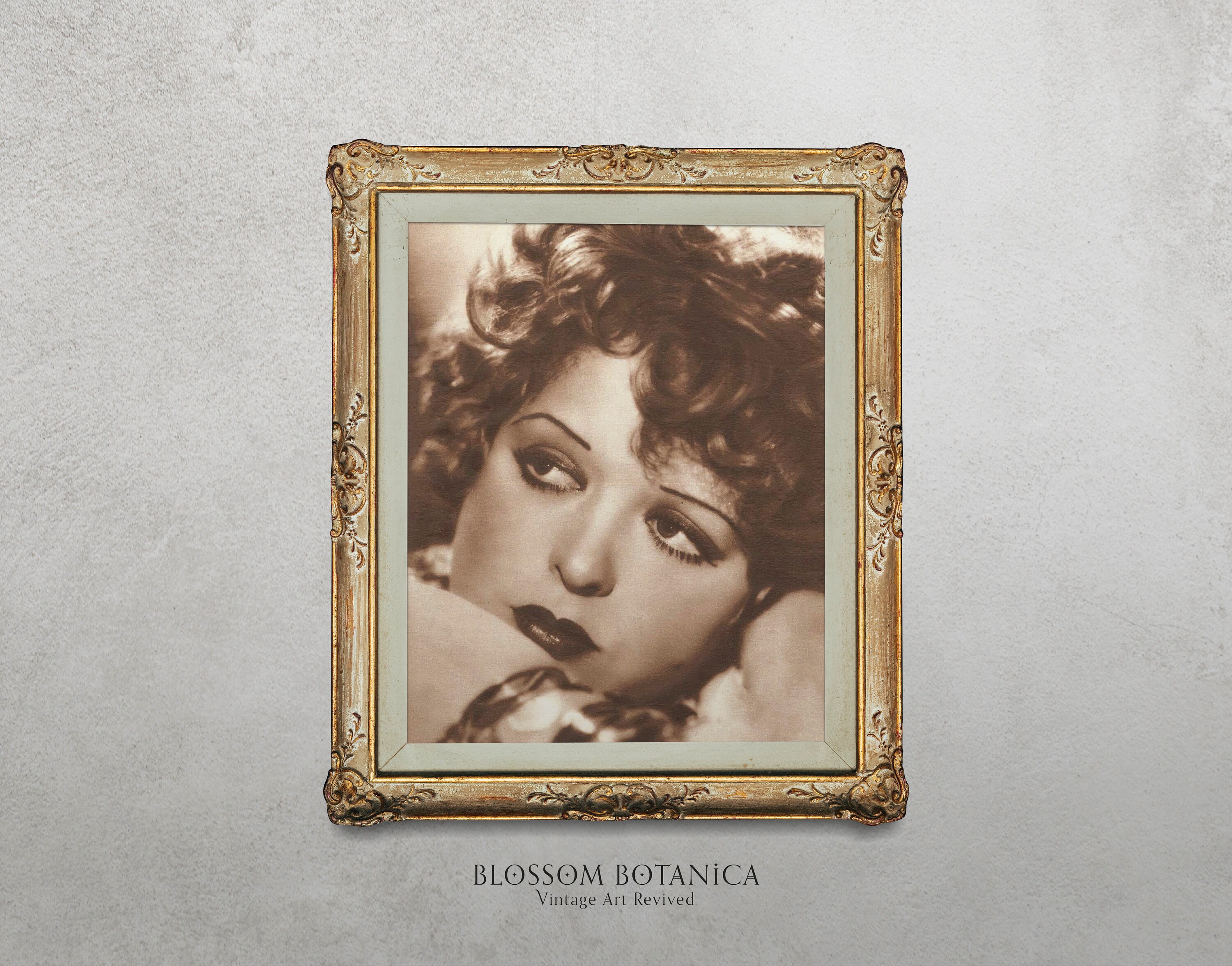 Clara Bow Headshot Rare Vintage Photo Sepia Photo Antique - Etsy