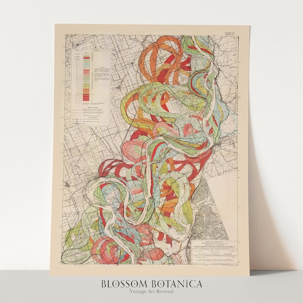 Harold Fisk Map - Etsy