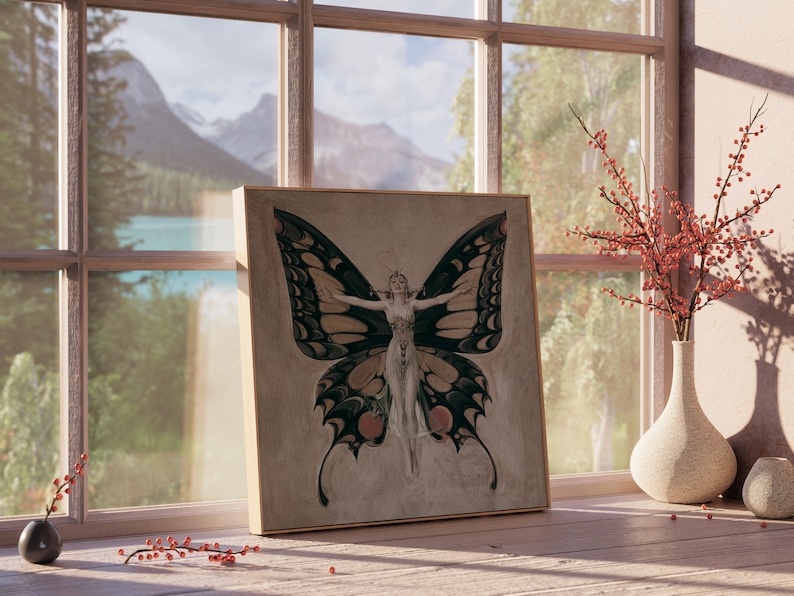 Vintage Fairy Print 1920s Flapper Girl Butterfly Woman - Etsy