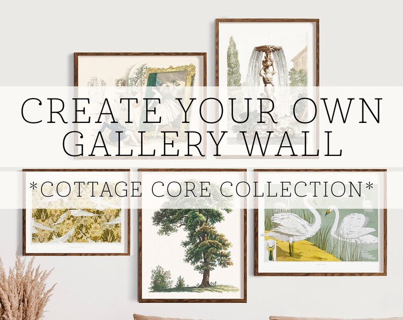 Custom Cottage Core Gallery Wall, Create Your Own Art Wall ...