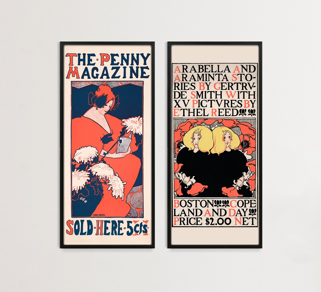 Art Nouveau Graphic Prints From 1895, Ethel Reed Graphic Illustrations ...