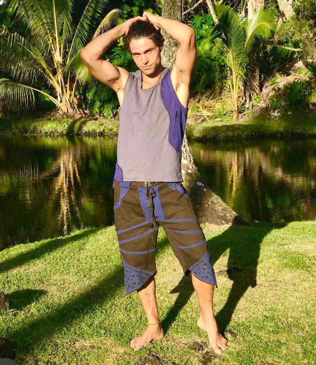 Men's Long Sacred Geometry Shorts - Etsy