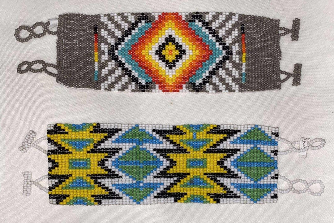 Mayan Beaded Cuff Bracelets - Etsy