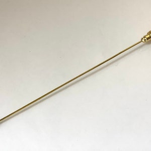 Vintage Style Shawl Pin, Stick Pin, Hat Pin, Scarf Pin, Amber Crystal ...