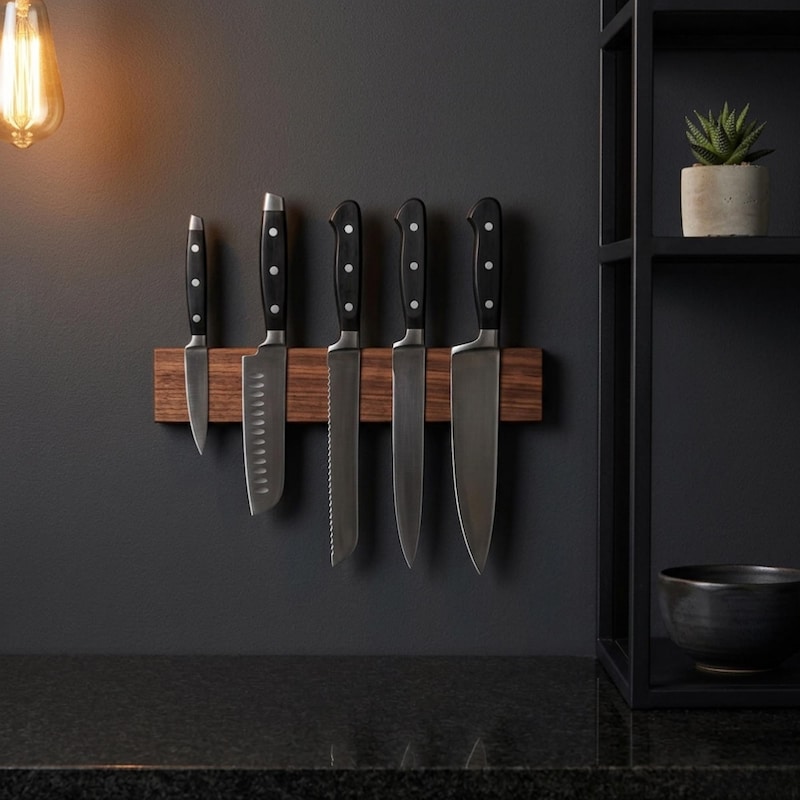 Walnut Knife Bar Magnetic - Etsy