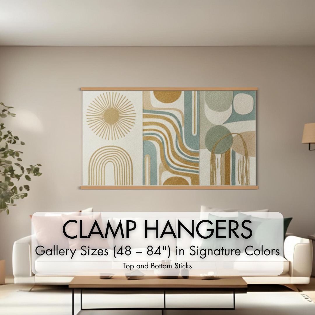 Gallery Signature Clamp Art Hanger – Top + Bottom | Secure Wooden Frame ...