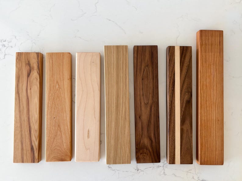 Hardwood Knife Magnet Holder: Wall Mounted Kitchen Storage - Etsy