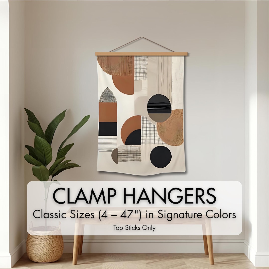 Classic Signature Clamp Art Hanger – Top Only | Secure Wood Hanger for ...