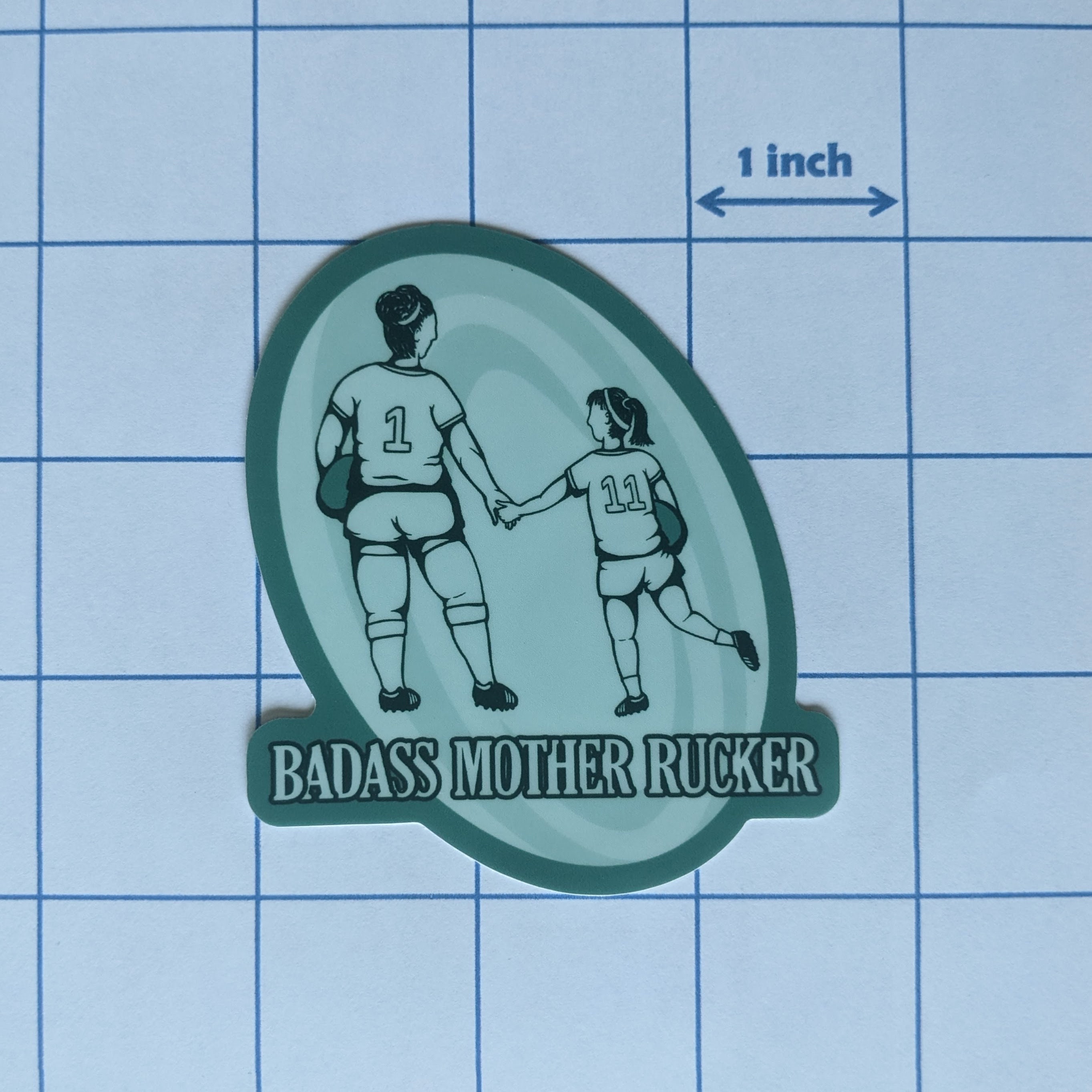 Women's Rugby Sports Matte Vinyl Sticker: badass - Etsy