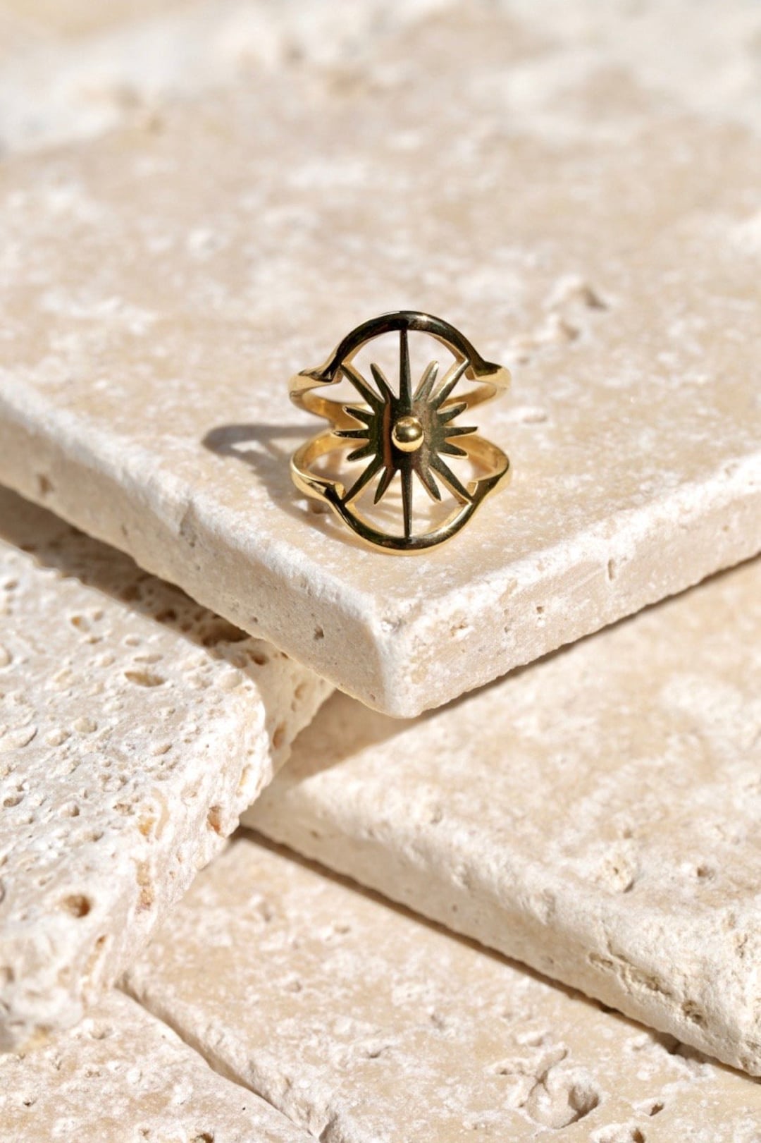 Gold Sun Ring, Sunburst Ring, Celestial Ring, Statement Ring, ISOBEL ...