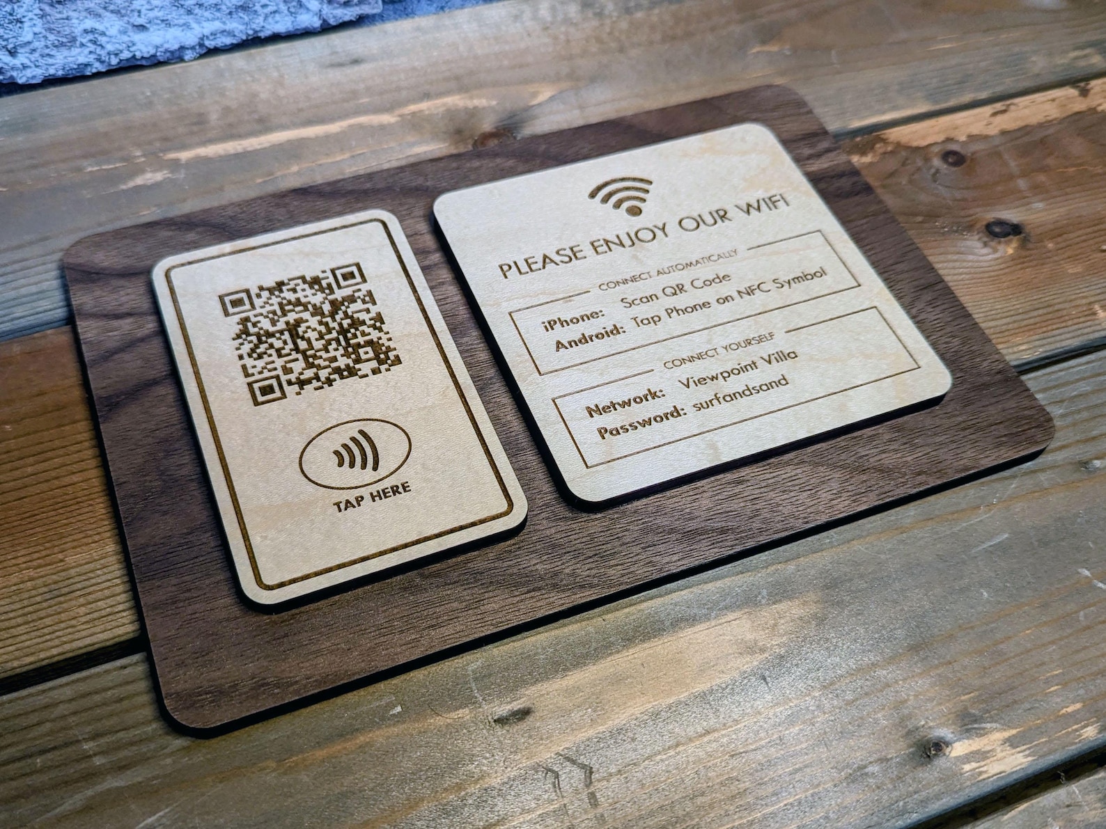 Wifi Get Connected Station With QR Code & NFC Tap - Etsy