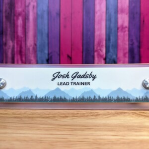 Standing Name Plate 8.5x2.25 Custom Desk Nameplate, Executive Office ...