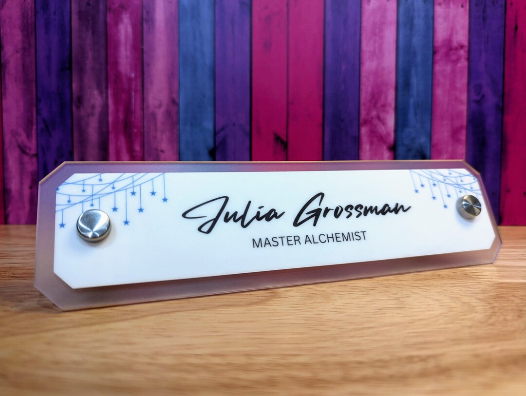 Standing Name Plate 8.5x2.25 Custom Desk Nameplate, Executive Office ...