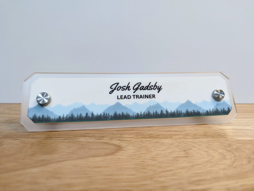Standing Name Plate - 8.5x2.25" - Custom Desk Nameplate, Executive ...