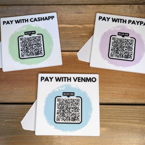 Venmo Scan to Pay Sign / Pay With Venmo Custom Printed Acrylic Tabletop ...