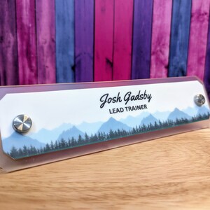 Standing Name Plate 8.5x2.25 Custom Desk Nameplate, Executive Office ...
