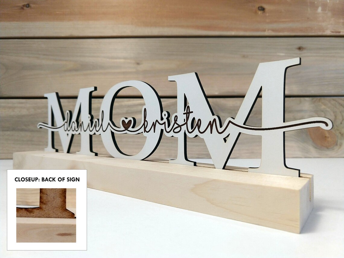 Mother's Day Gift / Wood Mom Sign / Personalized Family | Etsy