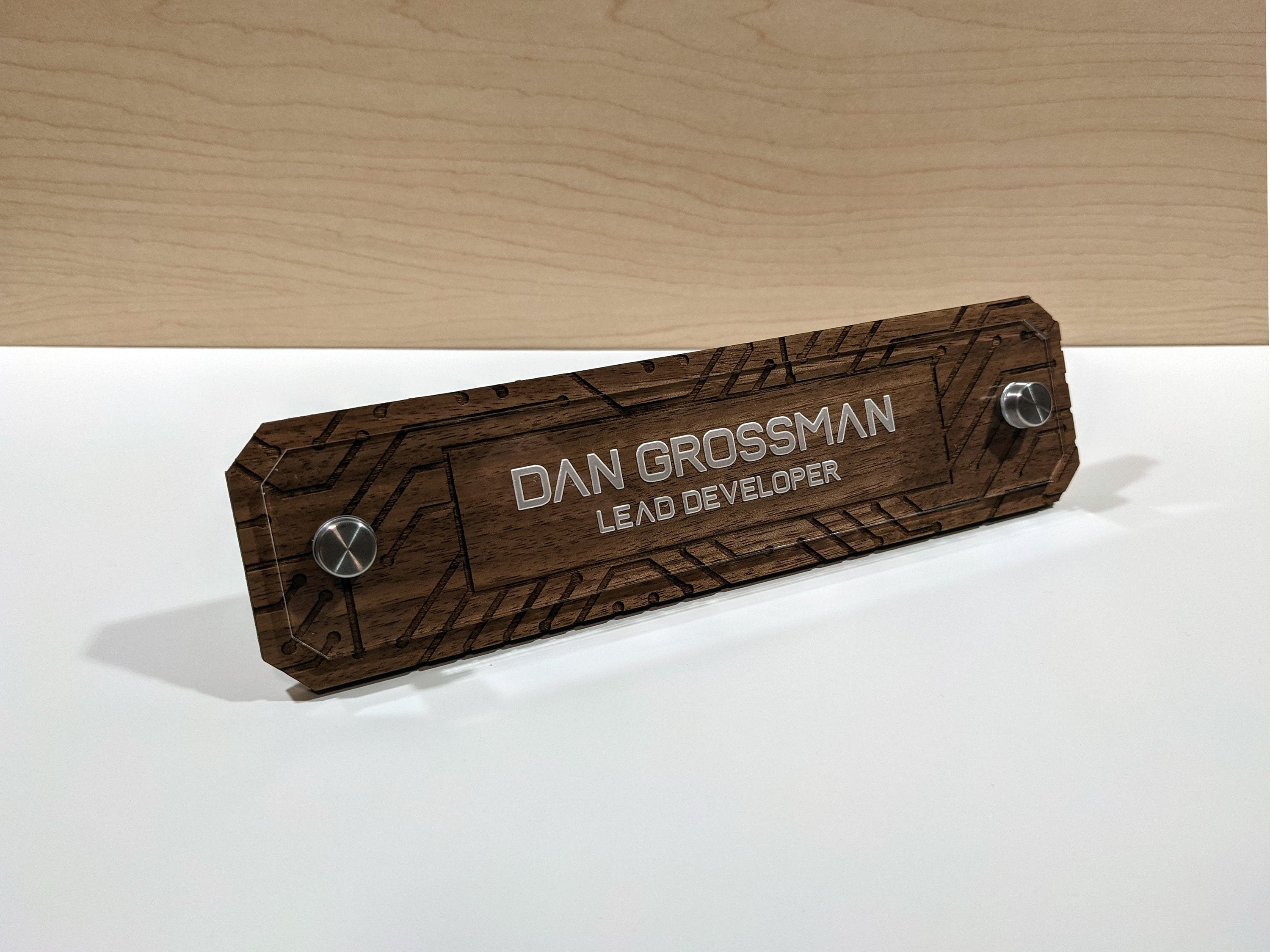 Office & School Supplies Office Circuit Board Desk Name Plate Modern ...