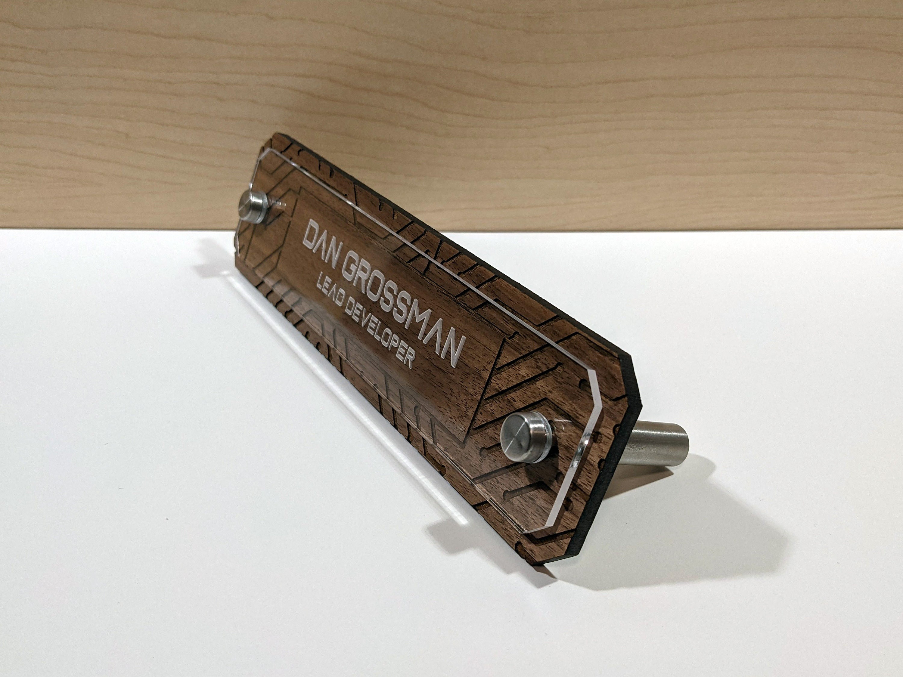 Office & School Supplies Office Circuit Board Desk Name Plate Modern ...