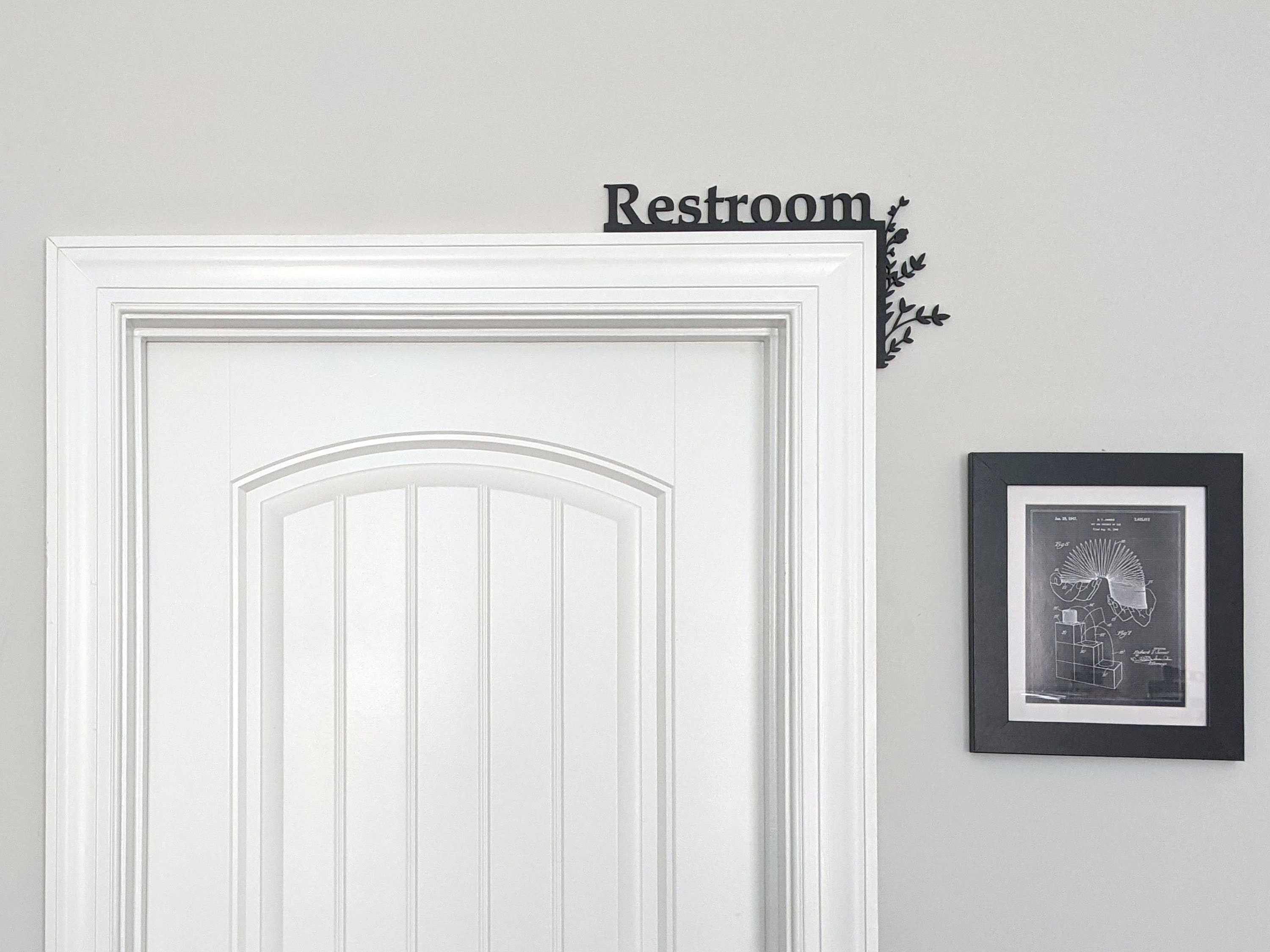 Restroom Door Topper / Over the Door Sign / Restroom Sign / - Etsy