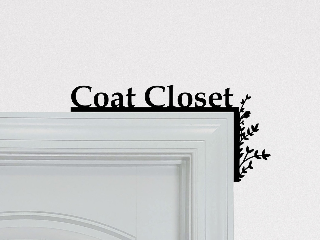 Coat Closet Door Topper Sign - Airbnb Decor - Etsy