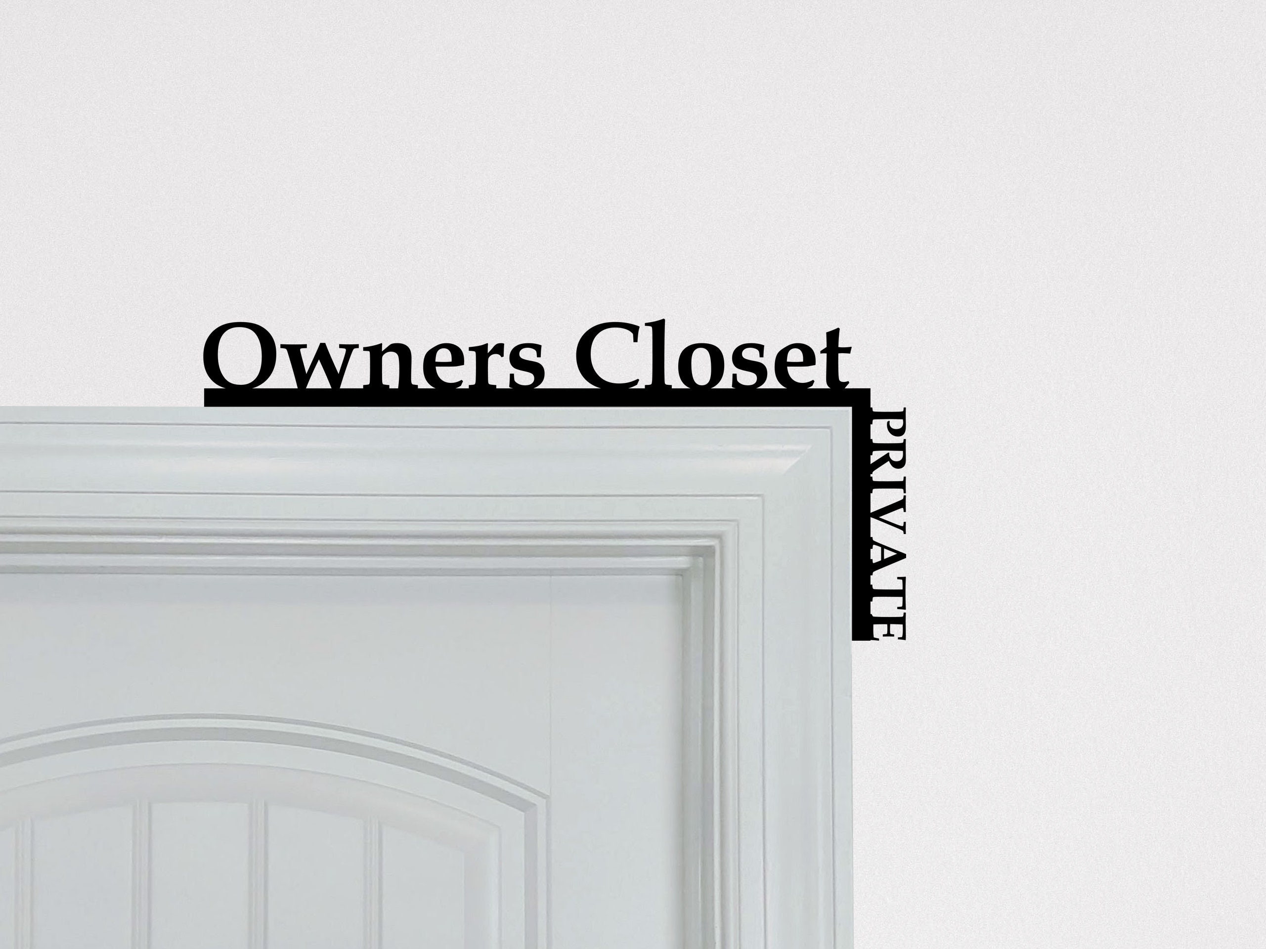 Owner's Closet Door Topper Sign: Airbnb, Rental Home Decor - Etsy