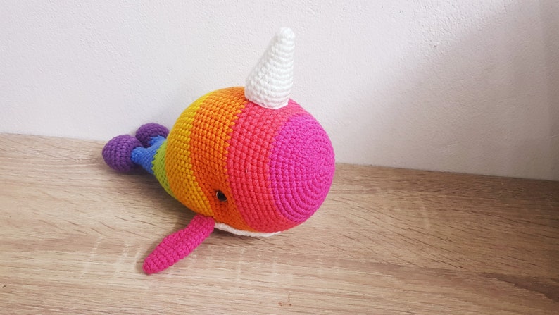 Poupée au Crochet de narval, peluche de narval arc-en-ciel, narval ...