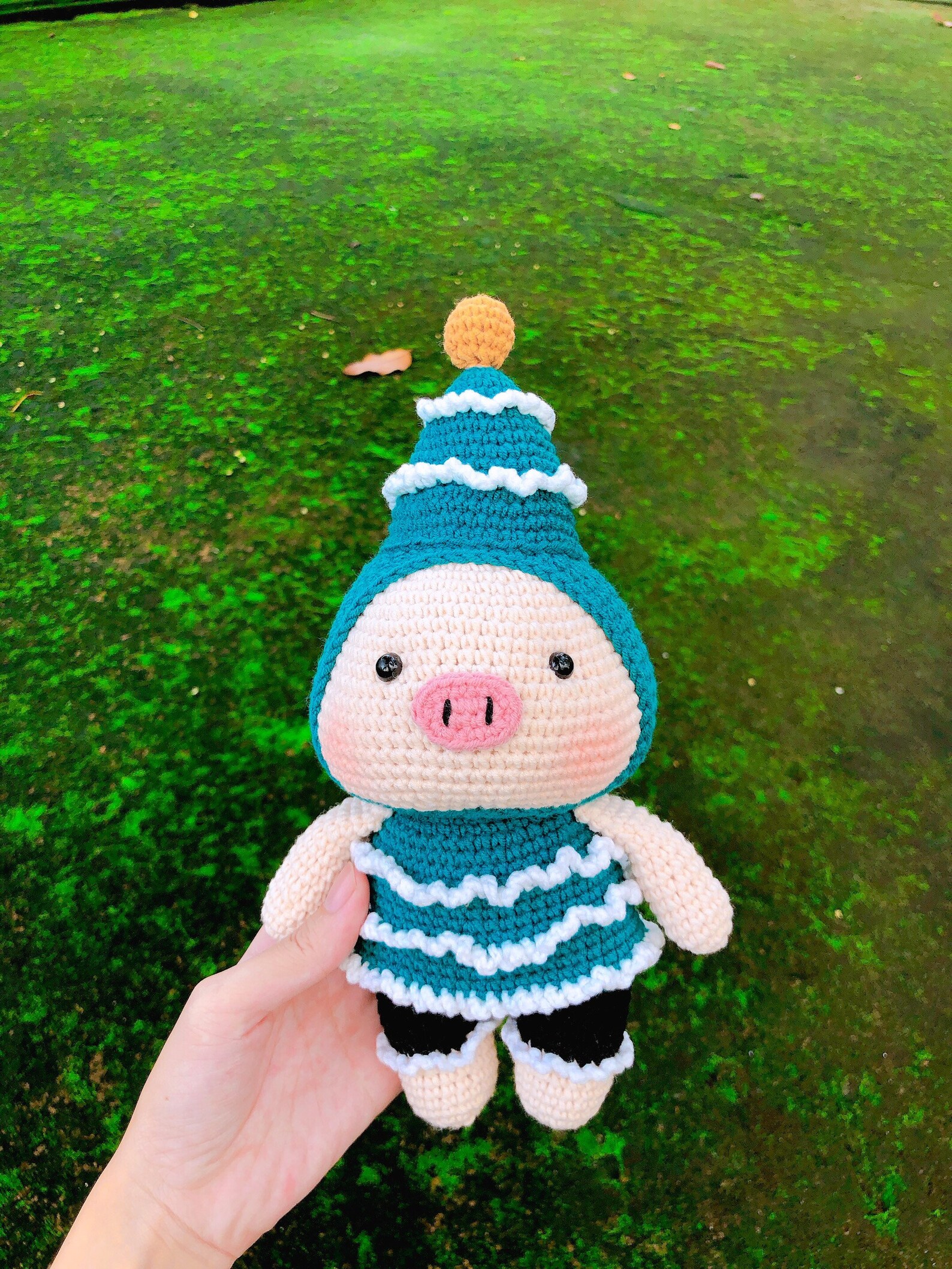 Christmas Tree Pig Crochet, Noel Pig Doll, Crochet Christmas Tree ...