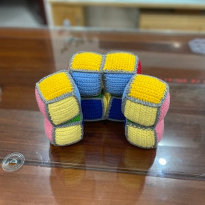 Crochet Cube Fidget Toy, Crochet Montessori Toy, Crochet Tangle Toy ...