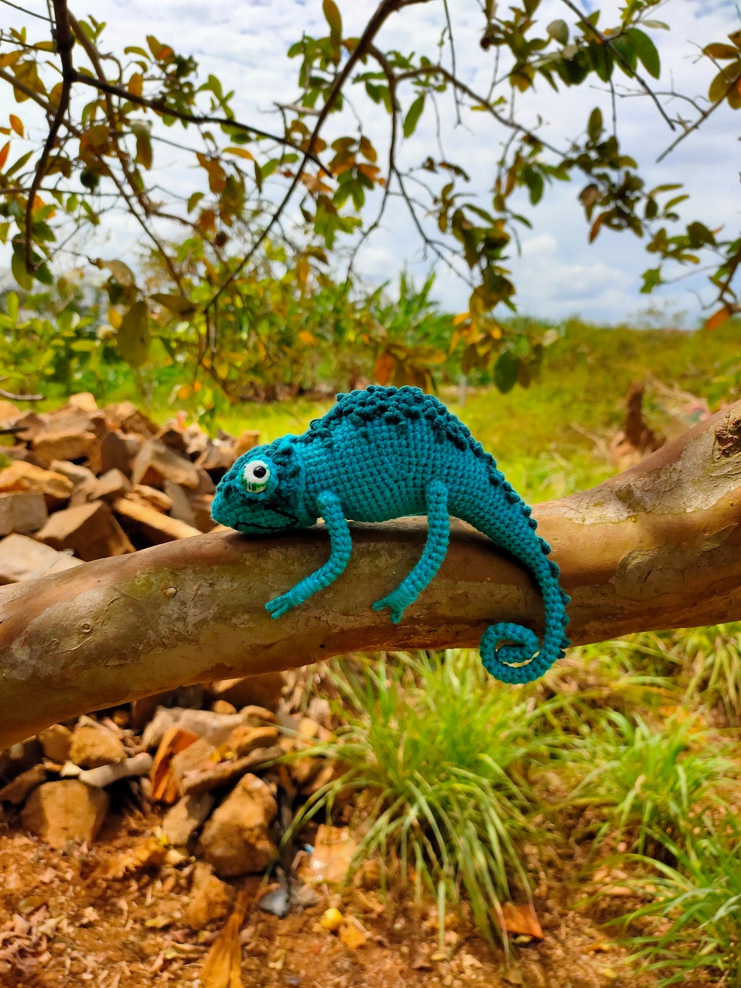 Chameleon Crochet Doll, Amigurumi Chameleon, Chameleon Toy, Stuffed ...