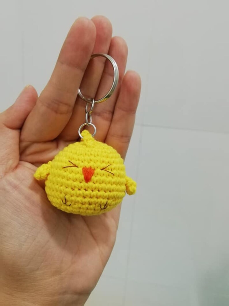 Set of 2 Animal Keychain, Crochet Animal Keychain, Handmade Amigurumi ...