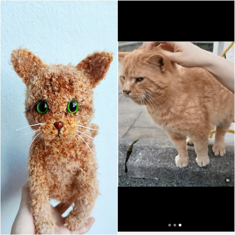 Custom Cat Plush Custom Crochet Cat Custom Stuffed Cat - Etsy