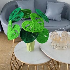 Crochet Monstera, Crochet Plant, Monstera Plush, Amigurumi Monstera ...