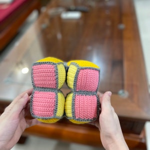 Crochet Cube Fidget Toy, Crochet Montessori Toy, Crochet Tangle Toy ...