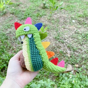 Crochet Dinosaur Avocado, Dinosaur Avocado Plush, Stuffed Dinosaur ...