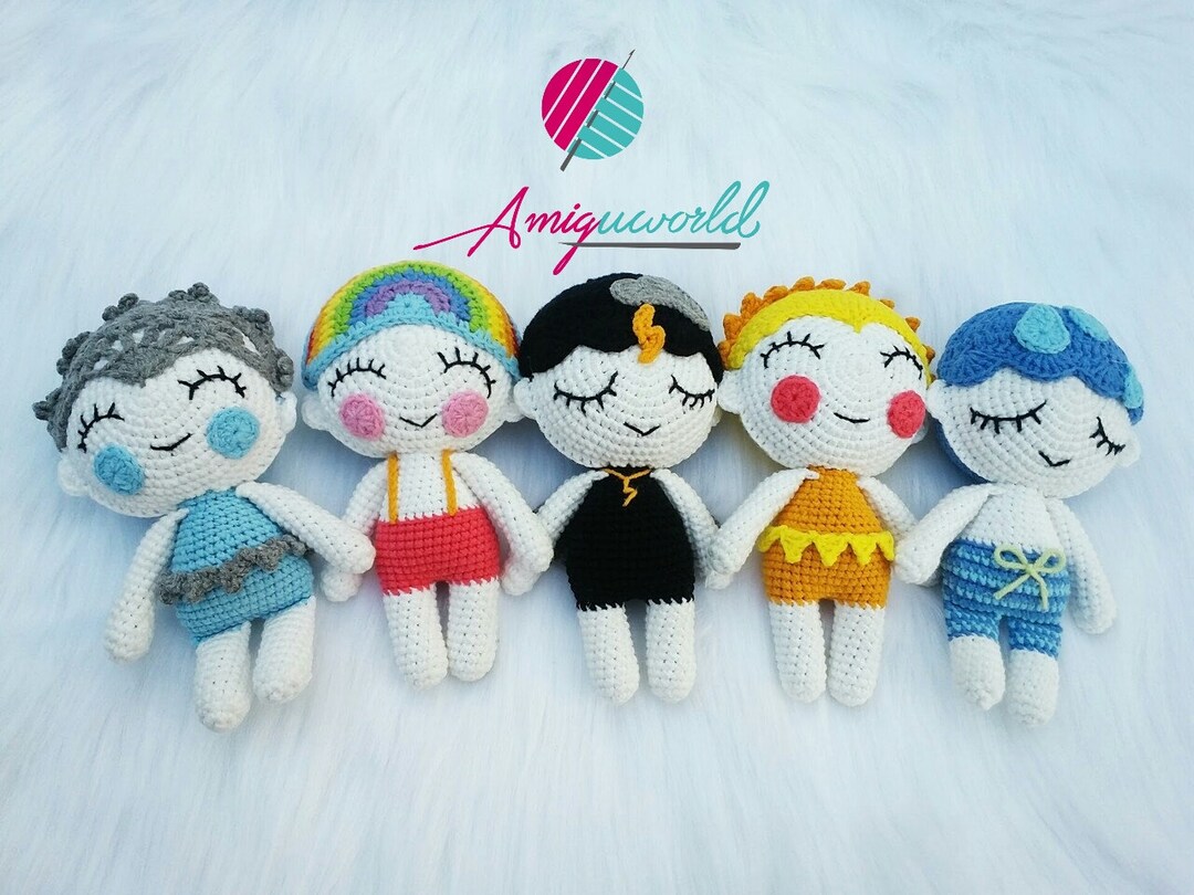 Crochet Weather Doll, Handmade Weather Doll, Crochet Rainbow Doll ...