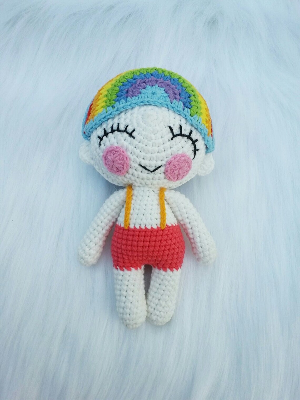 Crochet Weather Doll, Handmade Weather Doll, Crochet Rainbow Doll ...