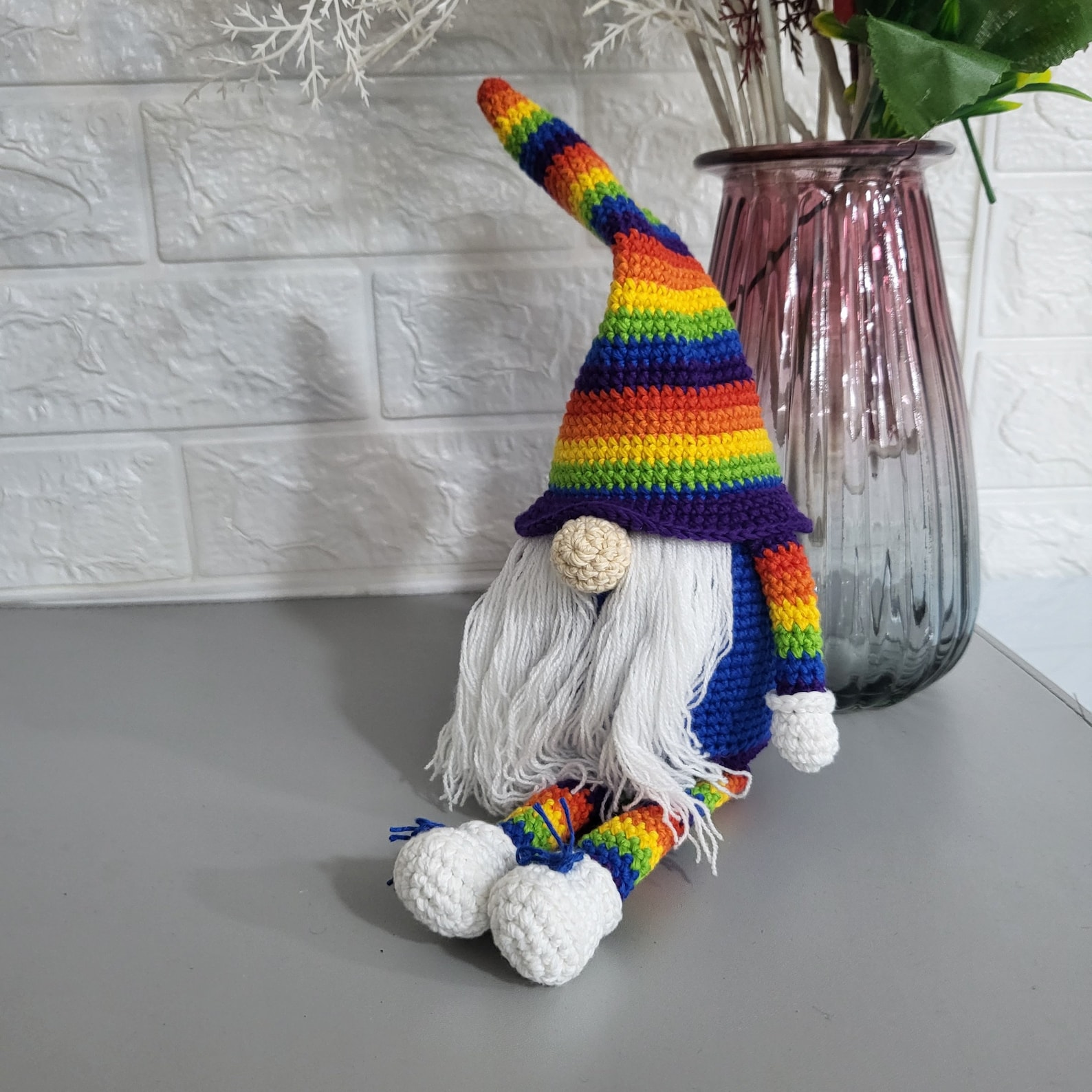 Crochet Pride Gnome, Lgbt Gnome, Rainbow Gnome, Gnome Stuffed Animal ...