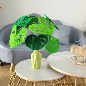 Crochet Monstera, Crochet Plant, Monstera Plush, Amigurumi Monstera ...