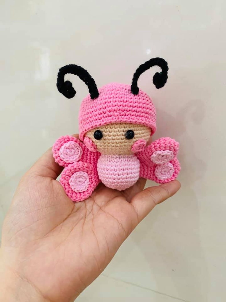 Set of 3 Crochet Insect Doll Crochet Butterfly Doll Crochet - Etsy