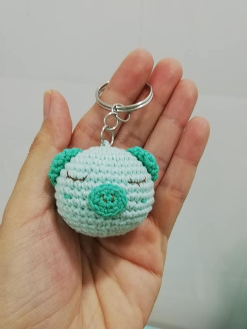 Set of 2 Animal Keychain, Crochet Animal Keychain, Handmade Amigurumi ...