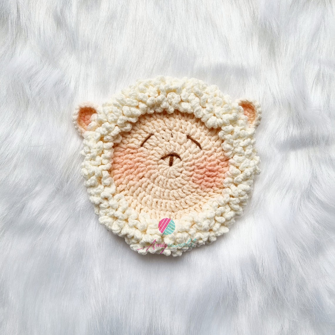 Crochet Sheep Coaster, Crochet Animal Coaster, Coaster Set, Sheep Home ...