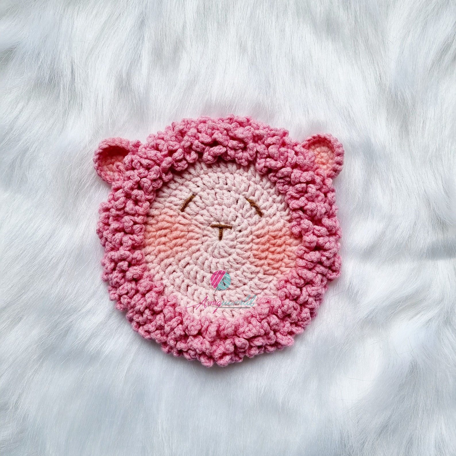 Crochet Sheep Coaster, Crochet Animal Coaster, Coaster Set, Sheep Home ...