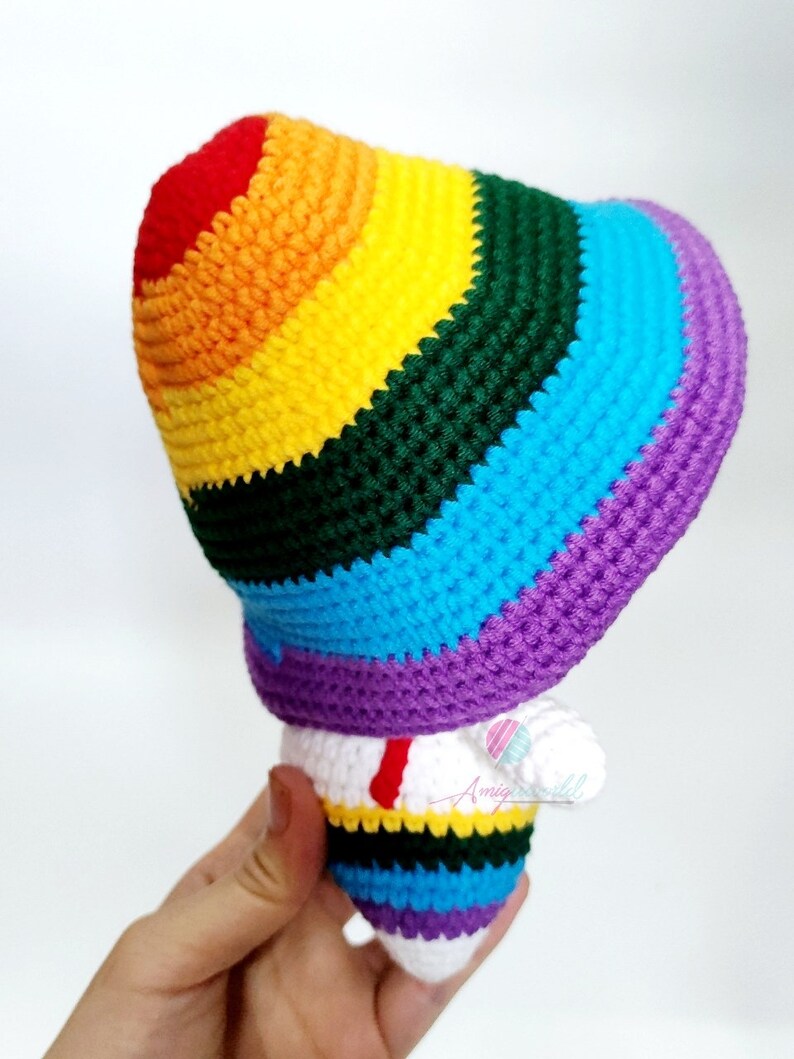 Mushroom Crochet Doll Mushroom Pride LGBT Mushroom Rainbow - Etsy